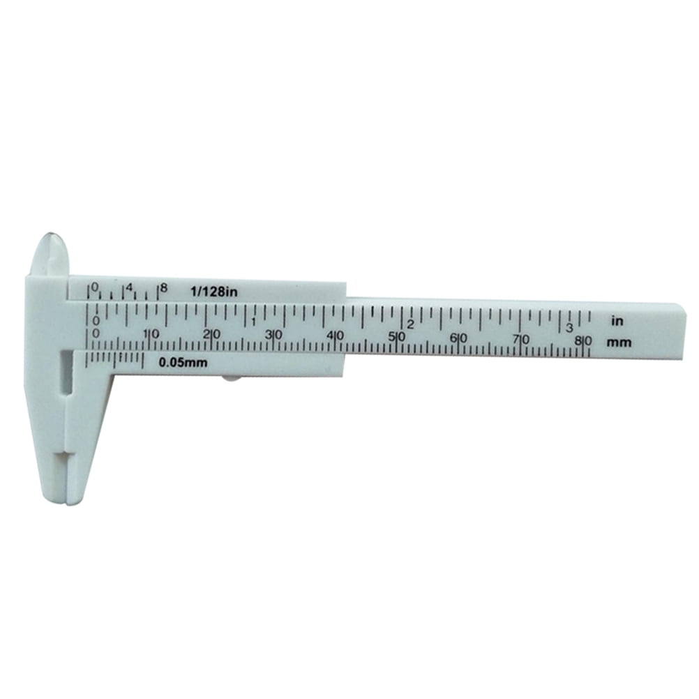 HOMEMAXS White Plastic Caliper for Measuring Jewelry and More Two Way ...