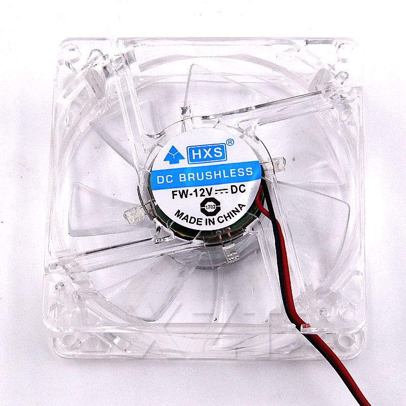 80mm PC computer CPU cooling fan with blue LED light 8025 8cm Silent DC ...