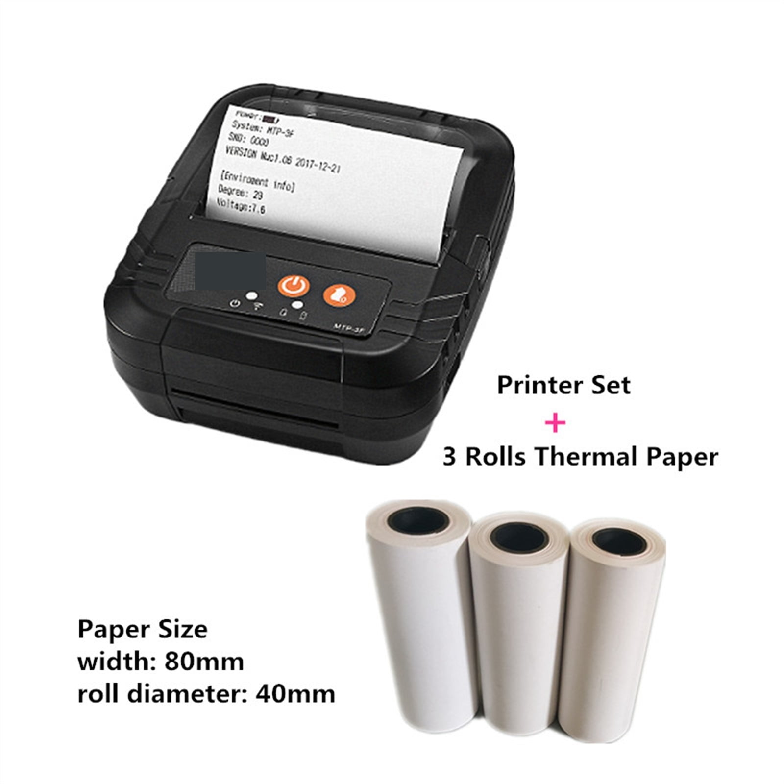 80mm Paper Wireless Portable Bluetooth Receipt Thermal Printers Android and iOS free SDK No Need ...