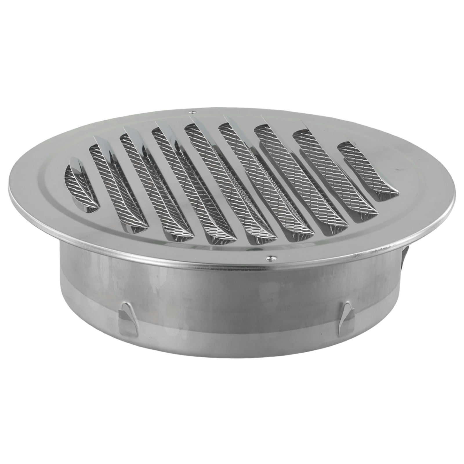 80mm Round Duct Grill with Insect Protection Feature in Stainless Steel ...