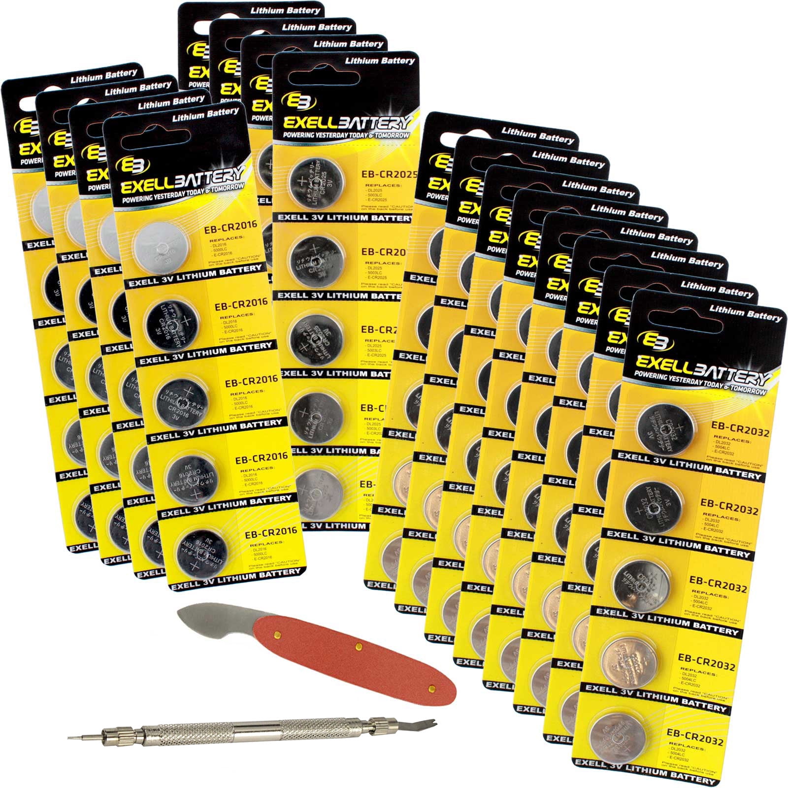 80pc Assorted Lithium Coin Cell Battery Kit for CMOs, Motherboards, PC ...