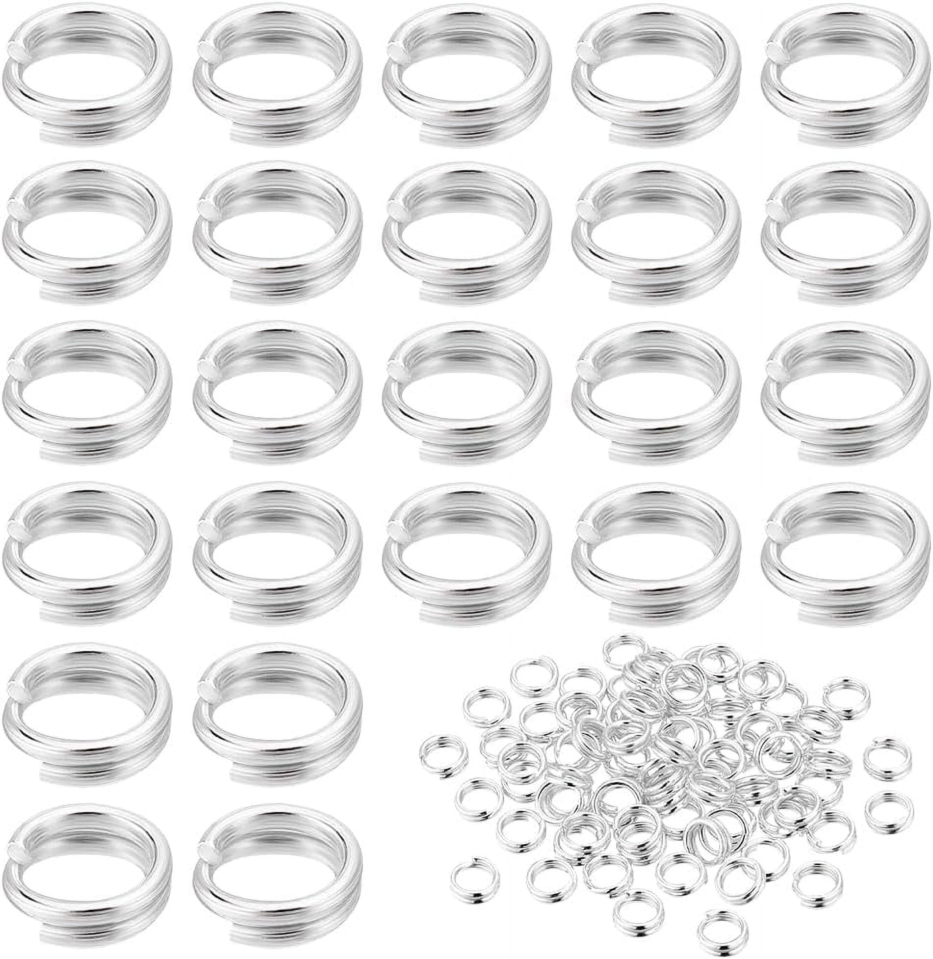 80pcs 925 Sterling Silver Split Rings 3.5mm Double Loop Jump Rings 24 Gauge Round Open Mini ...