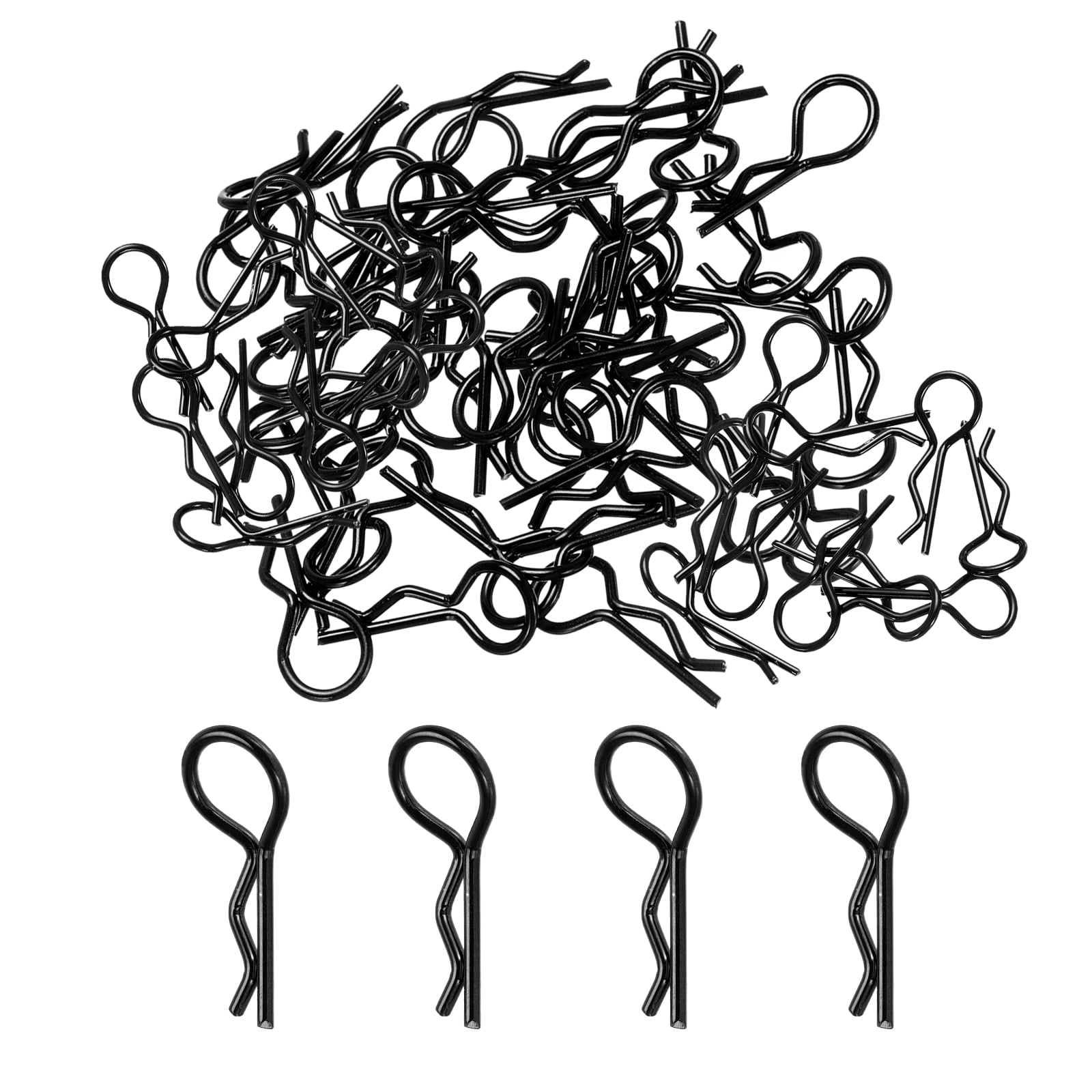 80pcs Angle Body Clips Bent Springy Pins for All 1/8 1/10 1/12 Scale ...