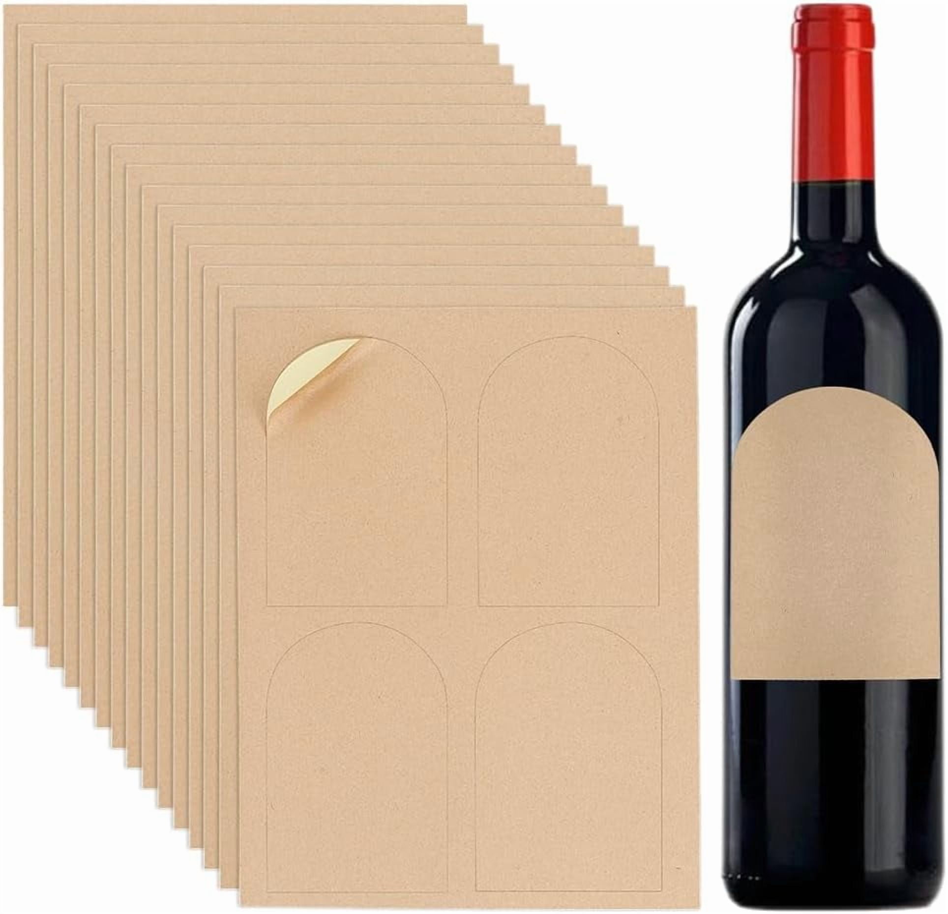 80pcs Arched Wine Bottle Labels Printable Wine Bottle Stickers ...