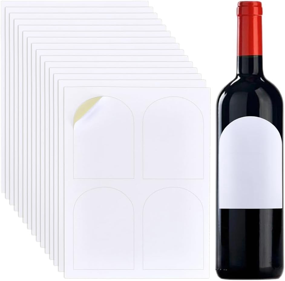 80pcs Arched Wine Bottle Labels Stickers Printable Glass Bottle Label ...