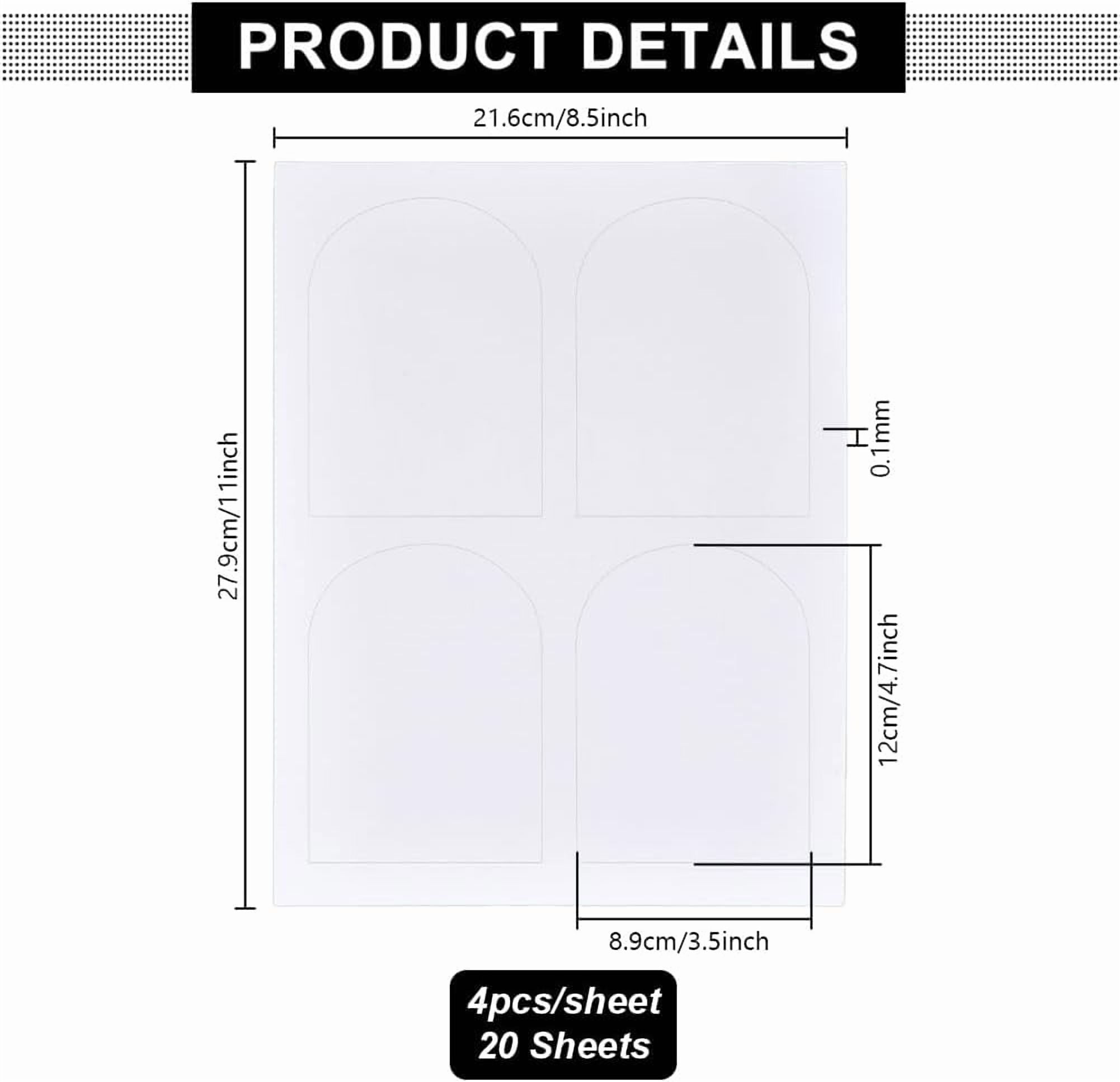 80pcs Arched Wine Bottle Labels Stickers Printable Glass Bottle Label ...