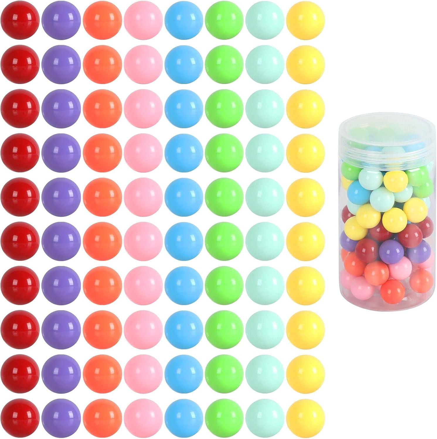 80pcs Chinese Checker Game Replacement Balls,8 Colors 14mm Acrylic ...