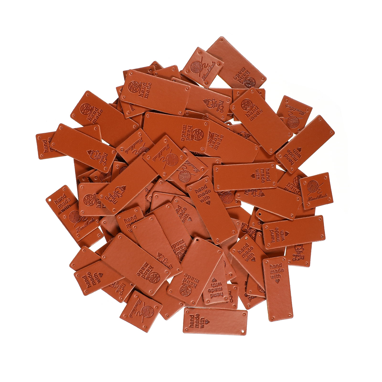 80pcs Crochet Leather Tags Knitting Hat Leather Tags Handmade Crochet ...