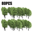 80pcs HO OO Scale Model Trees Train Railroad Layout Diorama Wargame ...