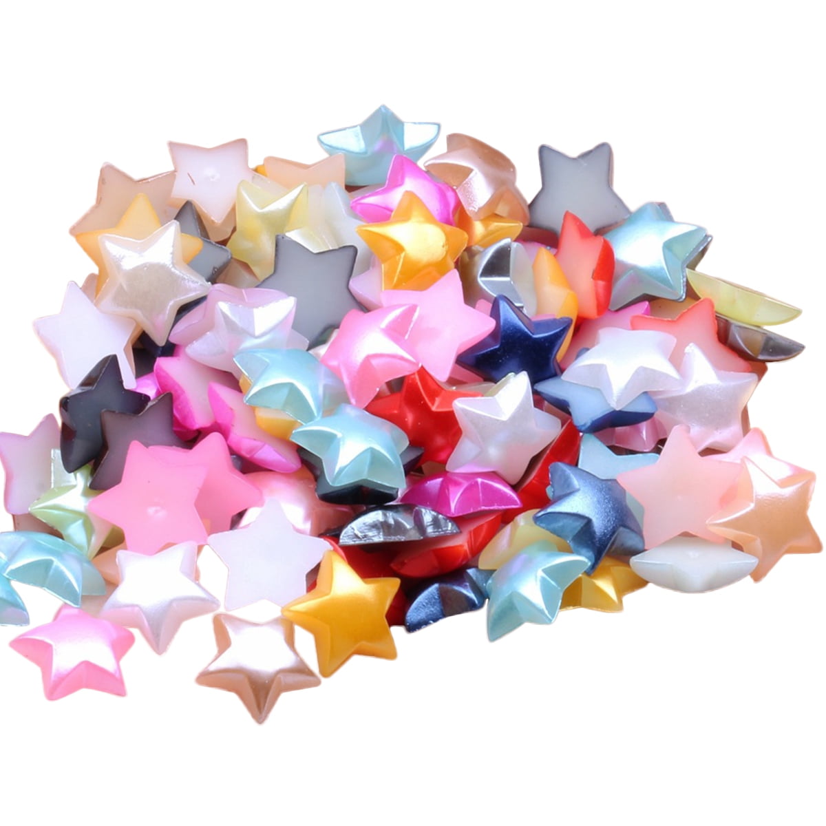 80pcs Half Pearl Star Beads Crafts Supplies Beads DIY Accessories for ...