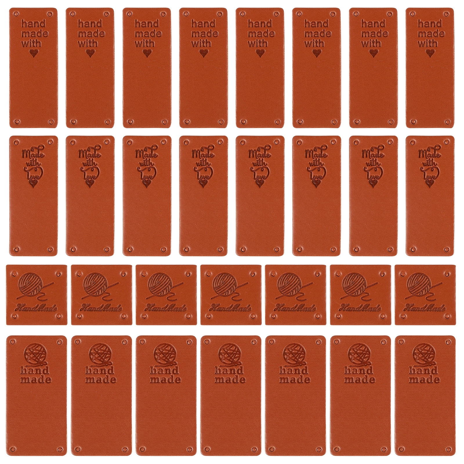 80pcs Handmade Crochet Leather Tags Knitted Hat Leather Labels Crochet ...