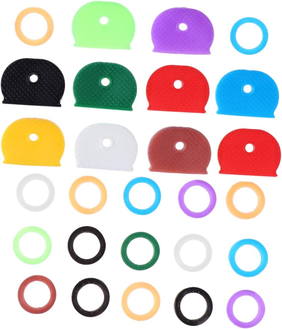 80pcs Identification Key Ring Colored Labels Plastic Tags Car Key ...