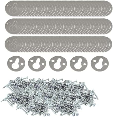 80pcs Keyhole Hangers 1-inch Round Key Hole Hanger Bracket Rail Heavy ...