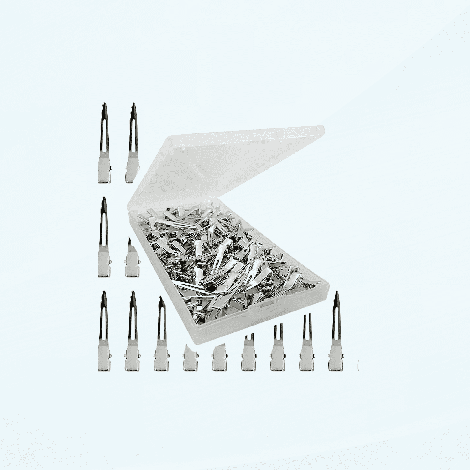 80pcs Metal Duck Billed Hair Clips for Women Styling Sectioning, Silver ...