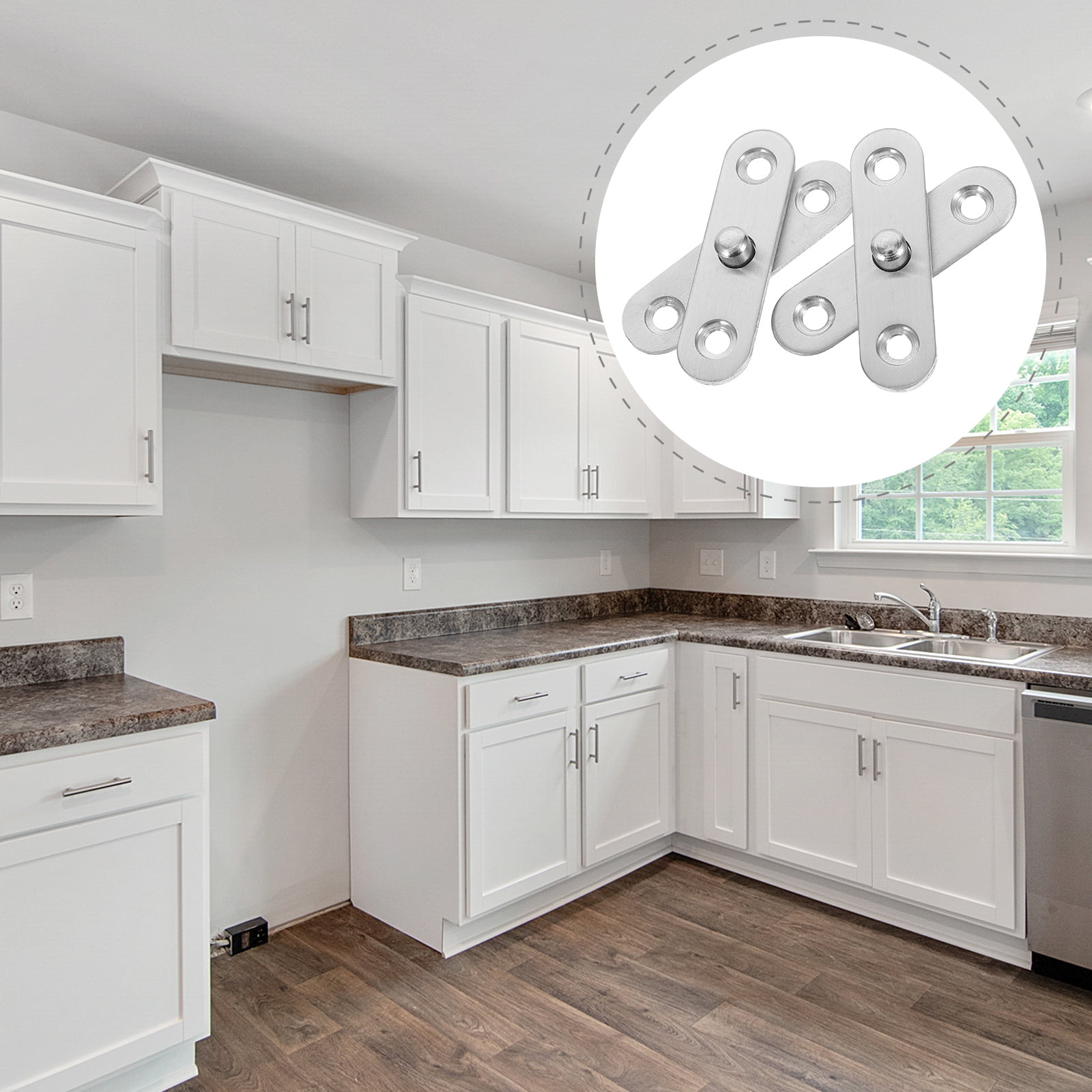 80pcs Pivot Hinge Rotating Hinge 360 Degree Stainless Steel Concealing ...