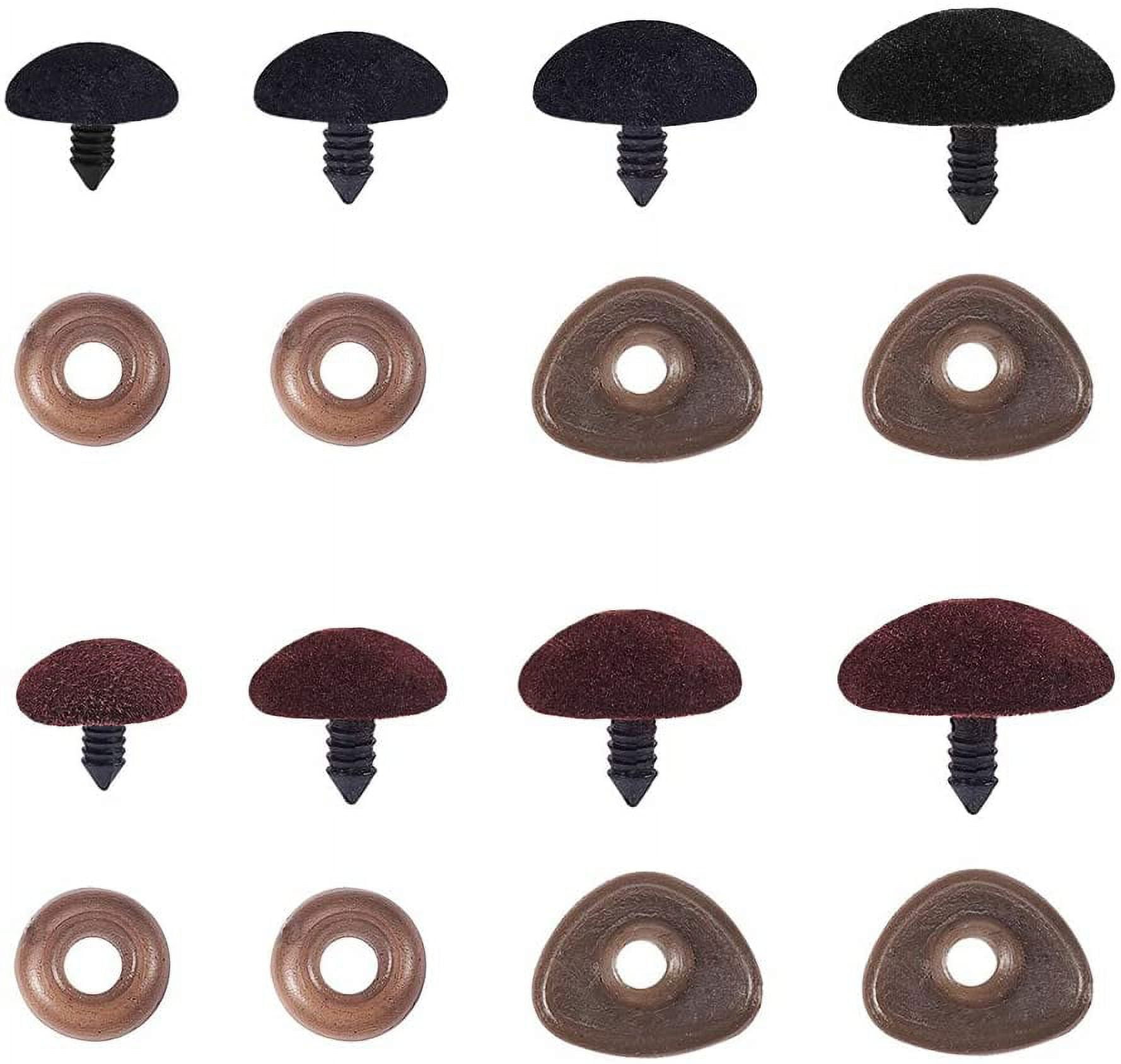 80pcs Safety Nose 4 Size Flocking D-Type Plastic Nose Animal Craft Nose ...