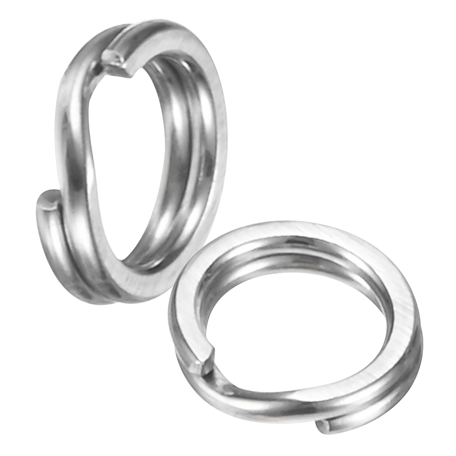 80pcs Split Rings Fishing Stainless Steel 1# 11kg Lure Ring for Sea ...