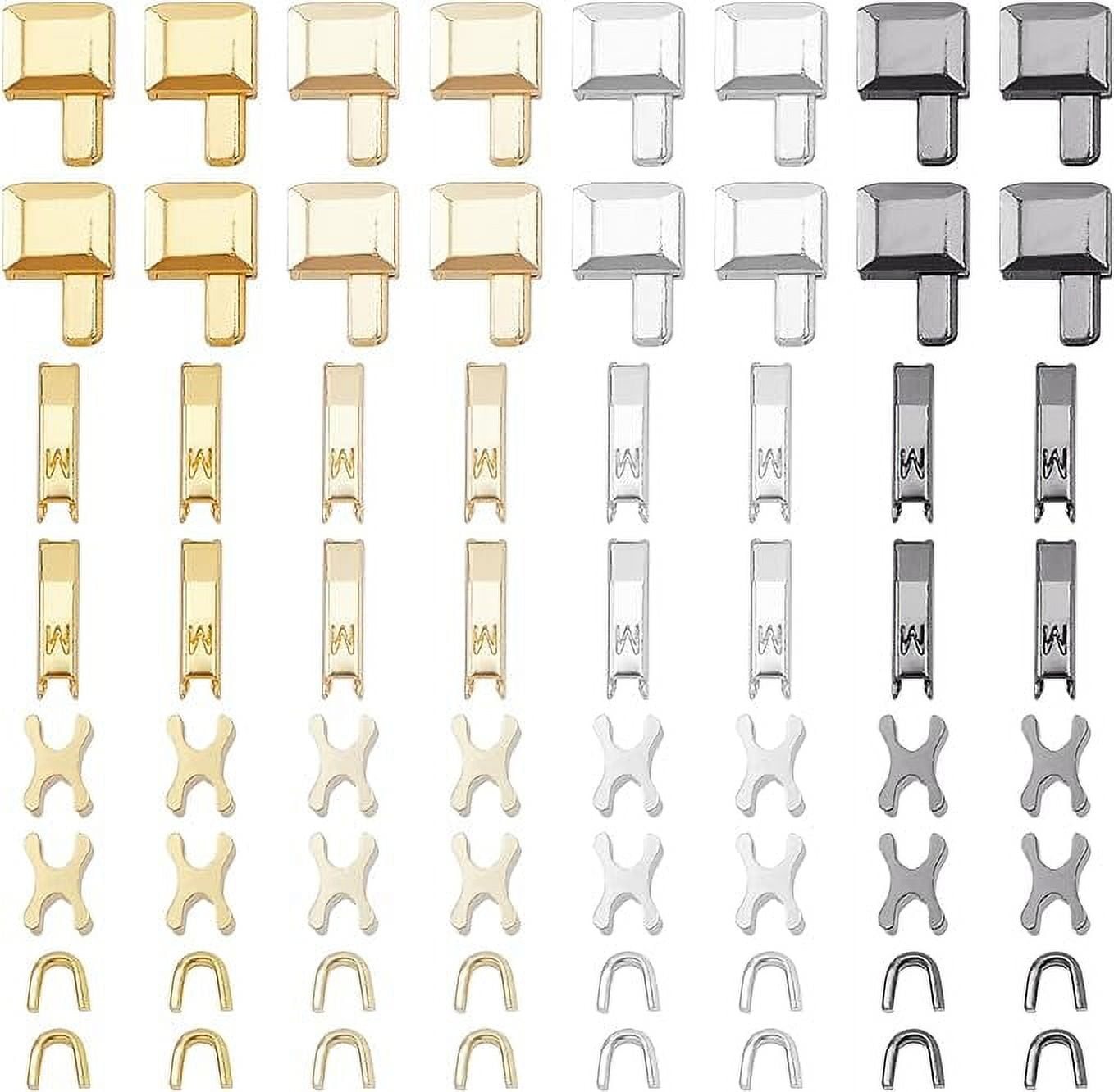 80pcs Zipper Latch Slider #10 Zipper Head Retainer 16 Sets Zipper ...