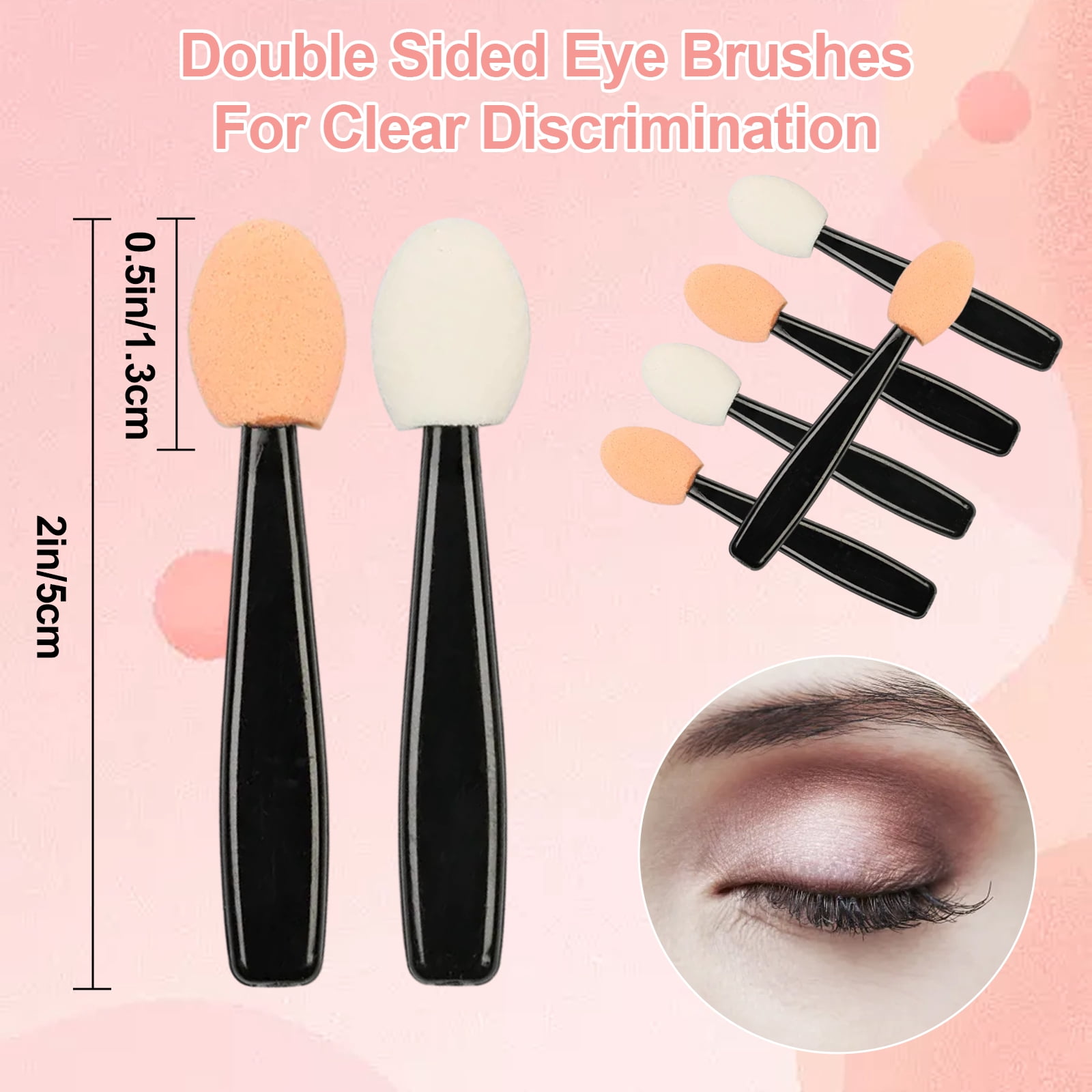 80pcs single head sponge eye shadow brush - airplane box packaging ...