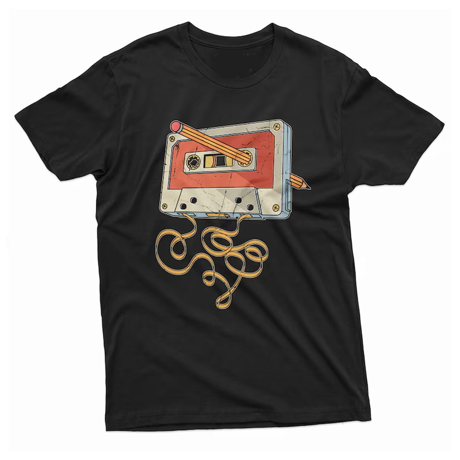 80s 90s Cassette Tape Pencil Shirt 1980s Throwback Music Retro Shirt ...