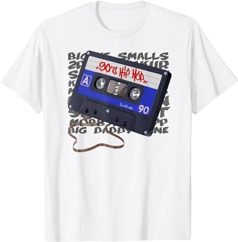 80s 90s Old School HIP HOP Cassette Graffiti Rap Music T-Shirt ...