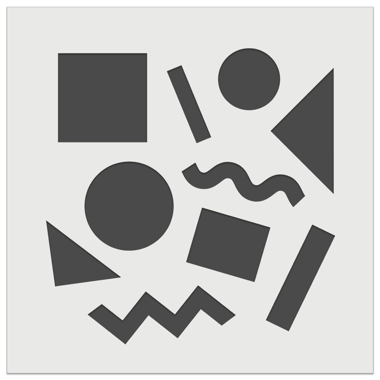 80s 90s Shapes Circle Square Squiggle Geometric Pattern DIY Cookie Wall ...