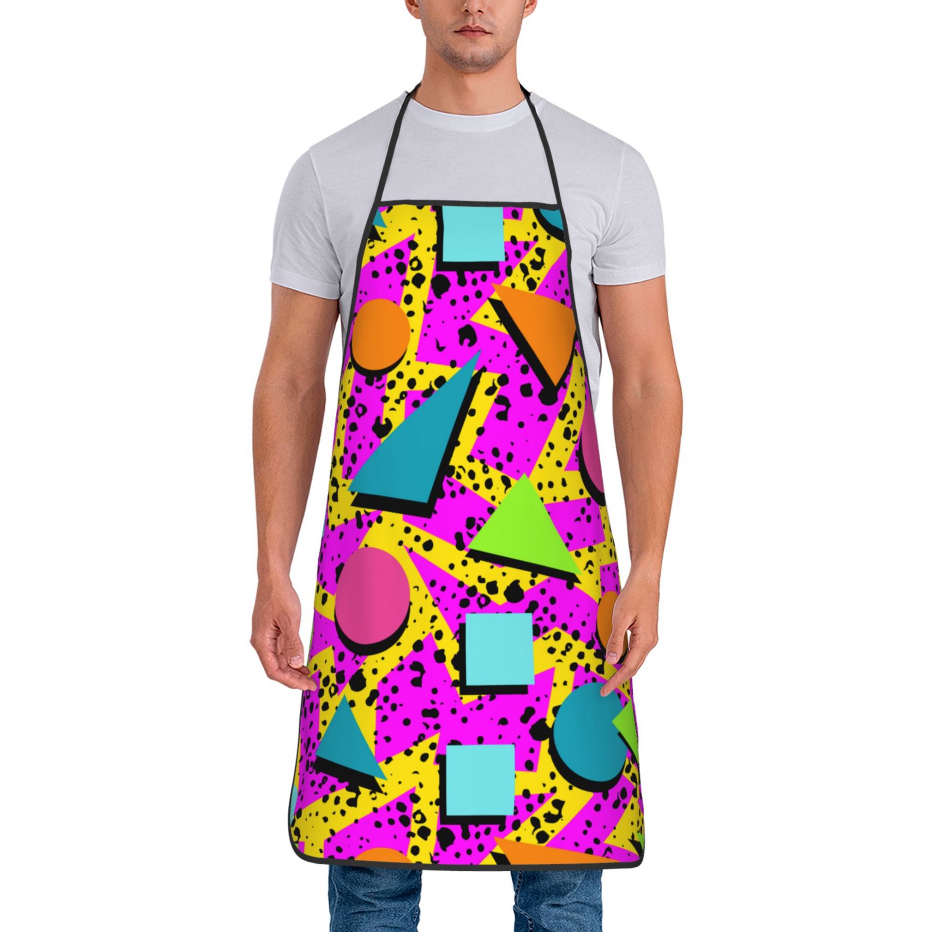 80s 90s Style Aprons for Women Men Waterproof Apron Kitchen Chef ...