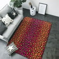 80s 90s retro pink red leopard Area Rugs for Living Room Bedroom, 5x7 ...