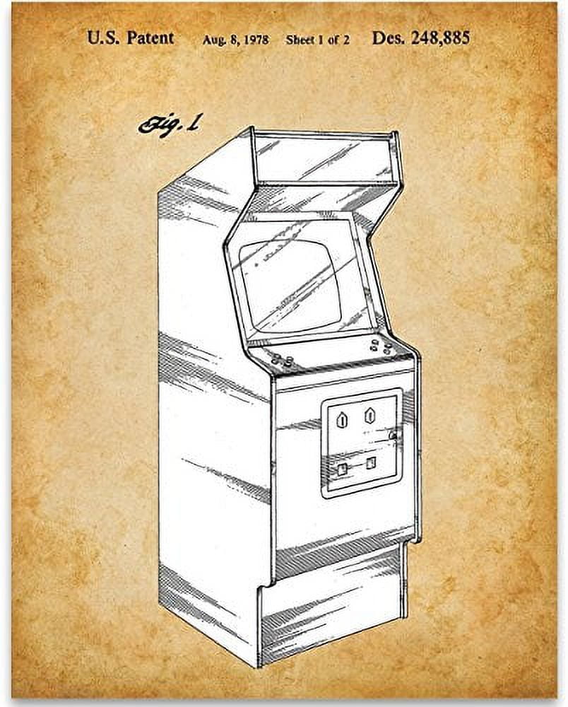 80s Arcade Video Game Patent Print - 11x14 Unframed Patent Print ...