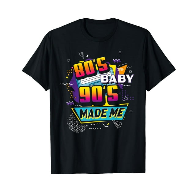 80s Baby 90s Made Me Born In The 80s Aesthetic T-Shirt - Walmart.com