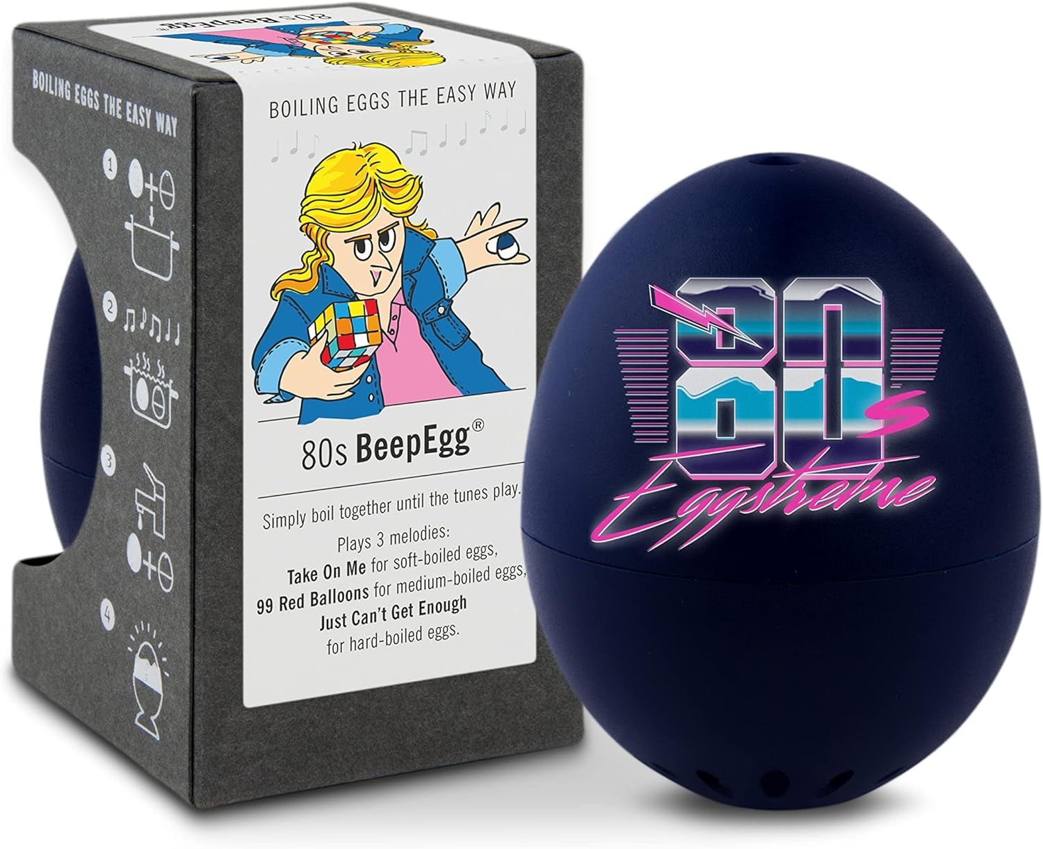 80s BeepEgg – Egg Timer for Boiling Eggs – Musical Egg Cooker for Soft ...