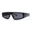 Extreme Thin Small Rectangle Sunglasses Neutral Colored Lens 49mm ...