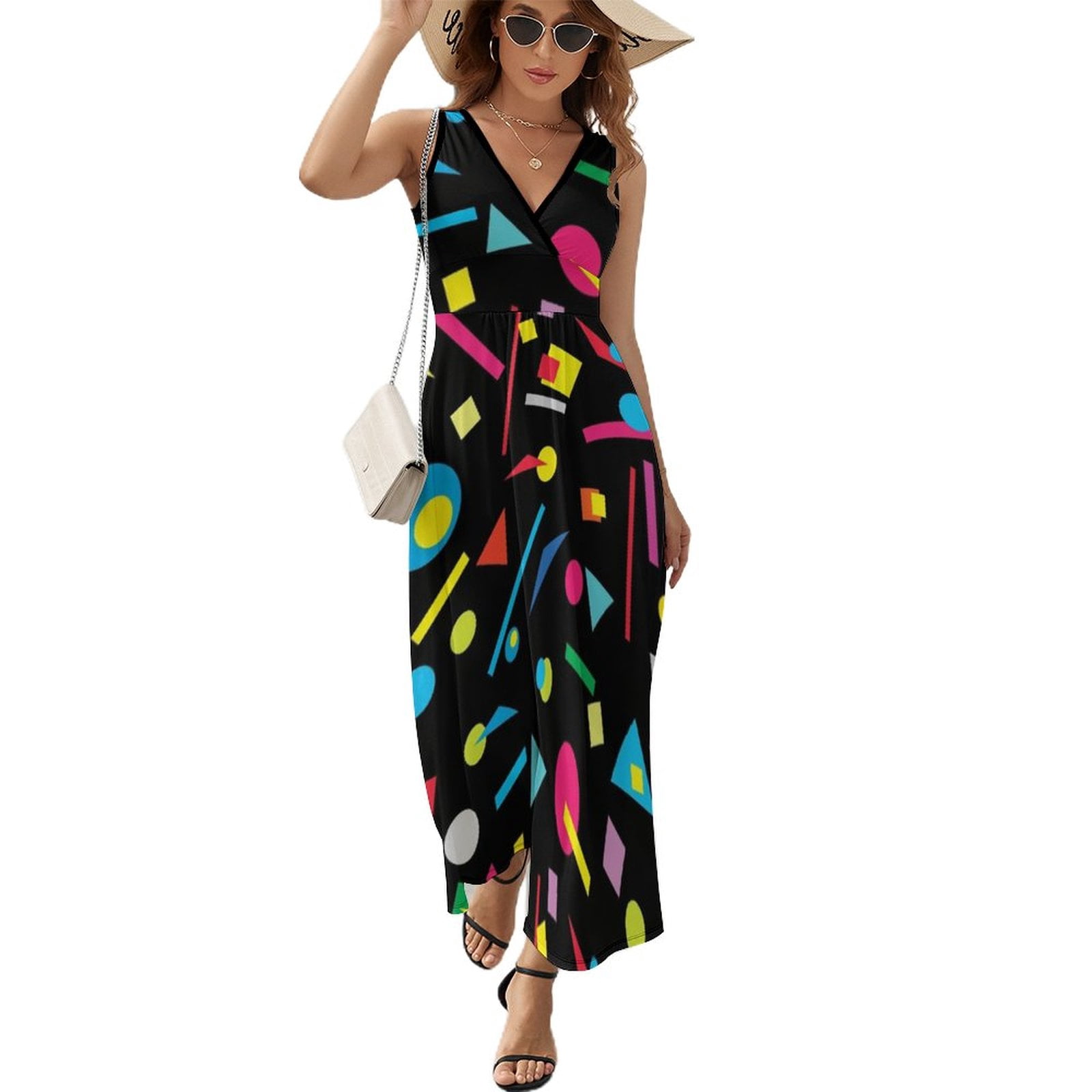 80s Blitz - Coloured Retro Shapes - Classic 80s 90s - RS #4 Sleeveless ...