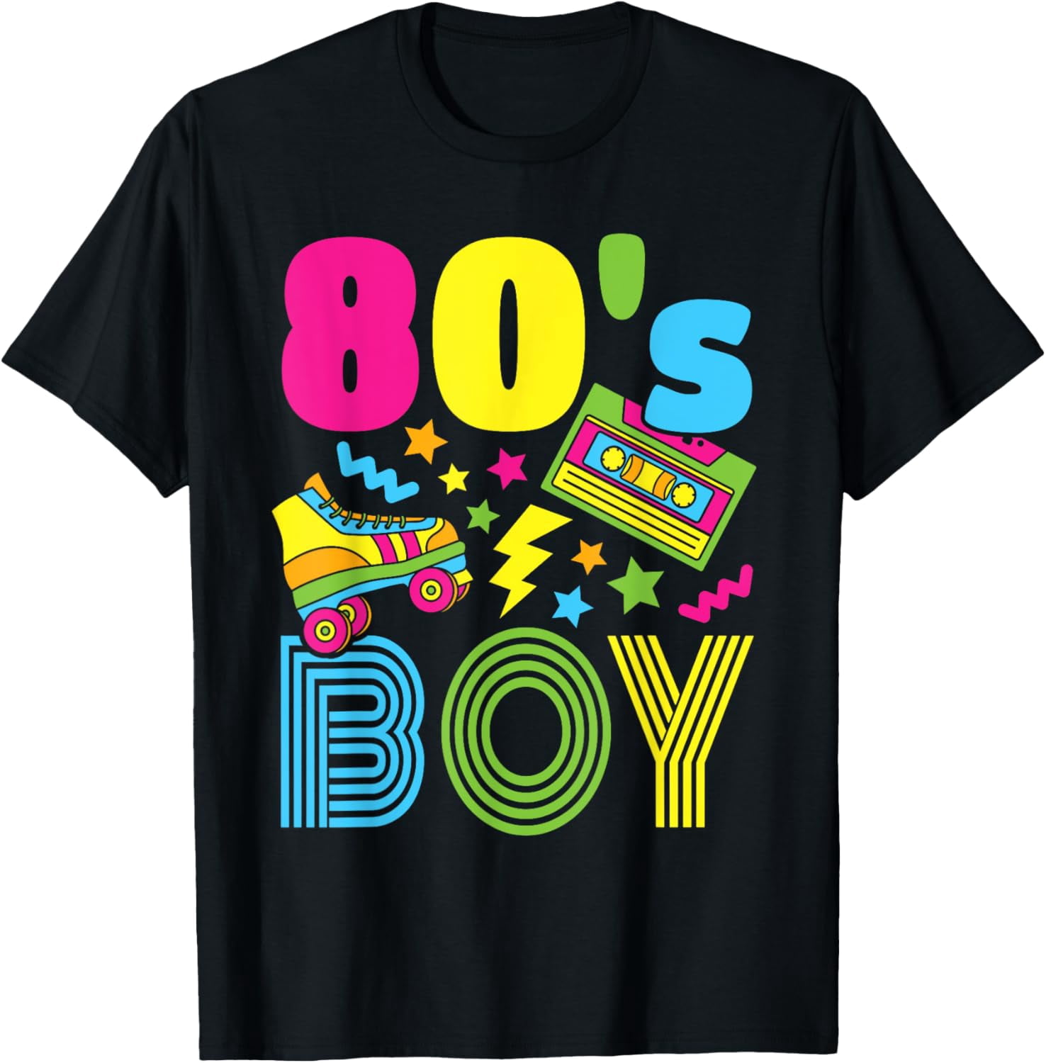80s Boy 1980s Theme Party 80s Costume Outfit Men Boys T-Shirt - Walmart.com