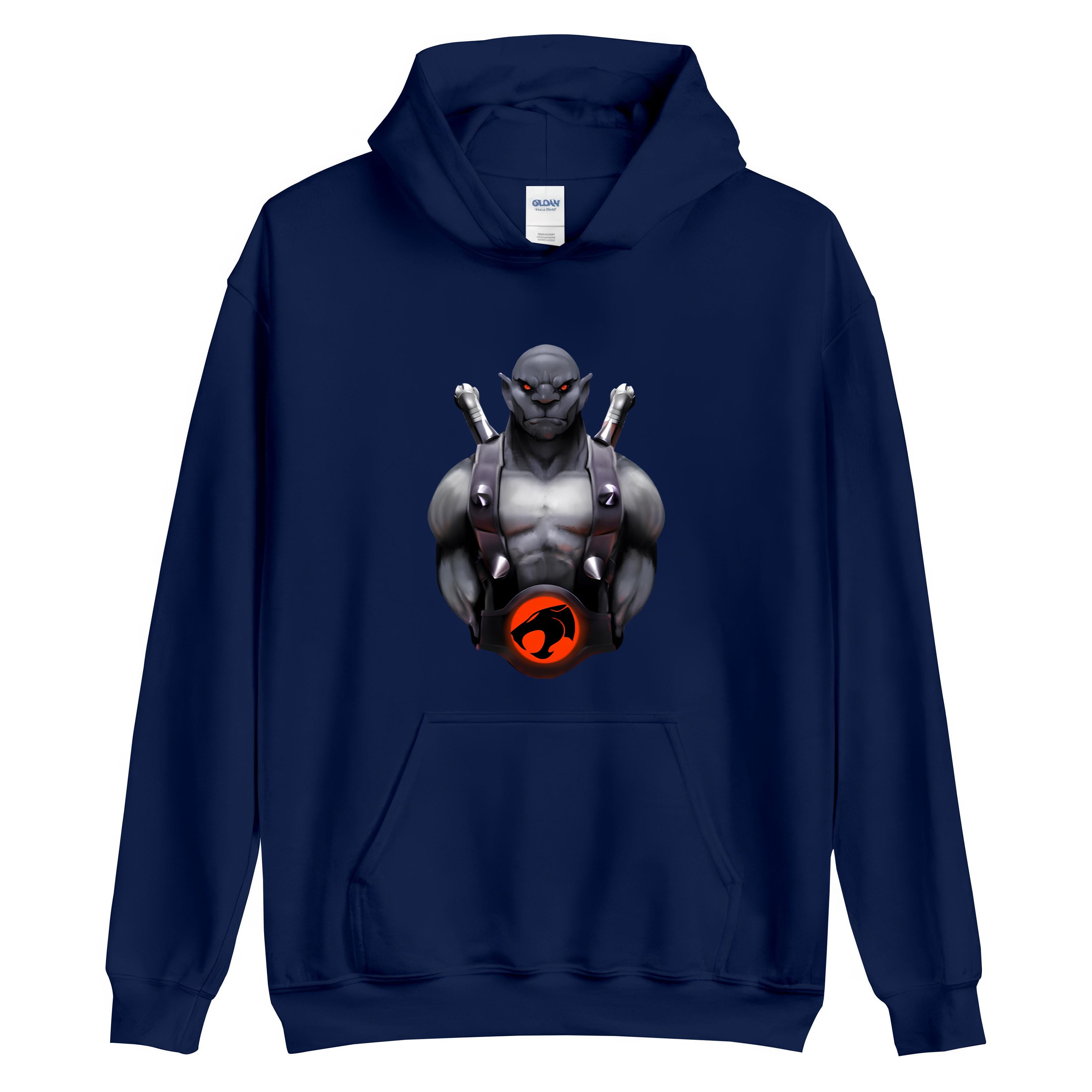 80s Cartoon Panthro Men's Black Hoodie - Walmart.com