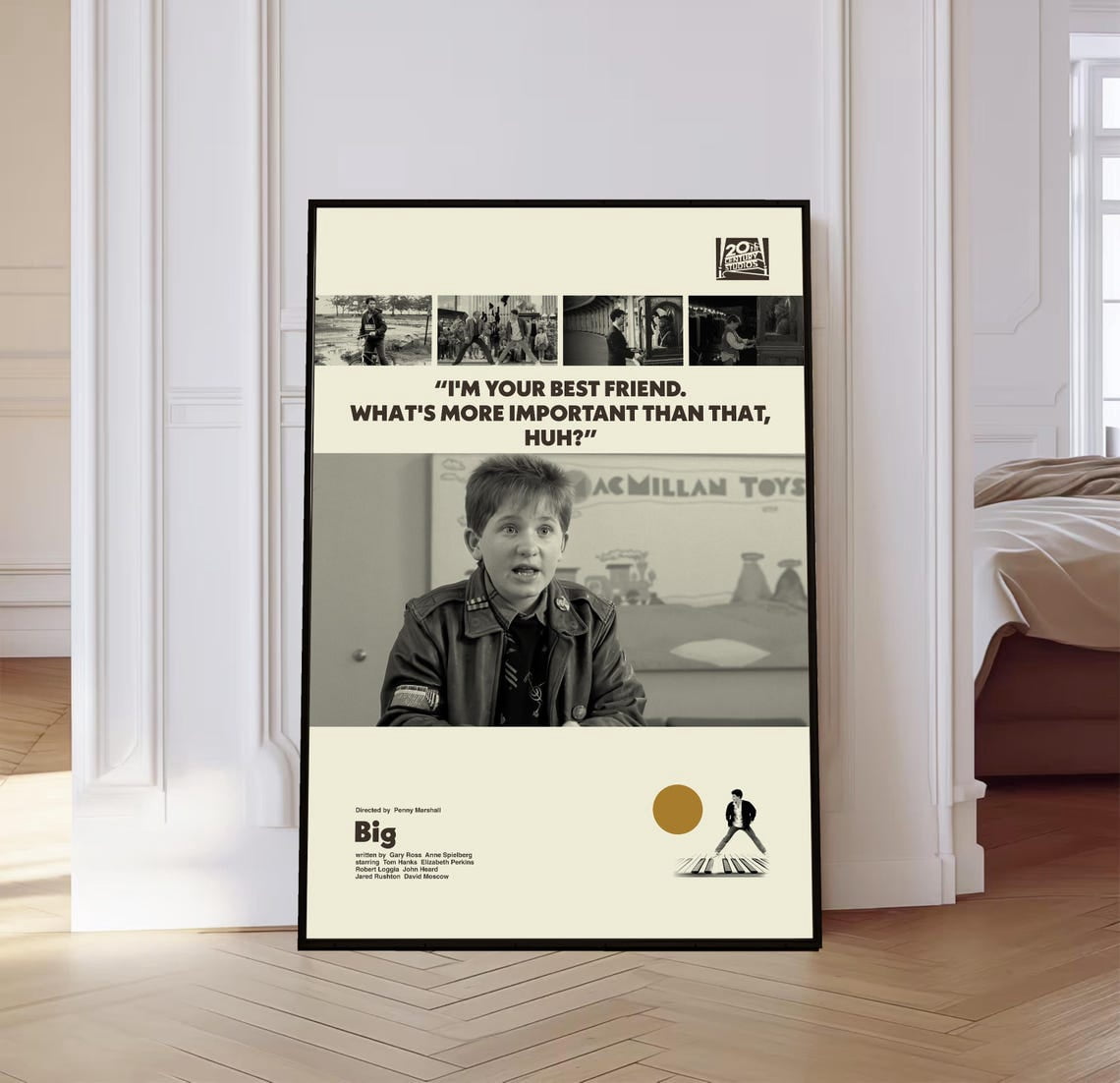 80s Classic Family Comedy Minimalist Black and White Mid-Century Modern ...