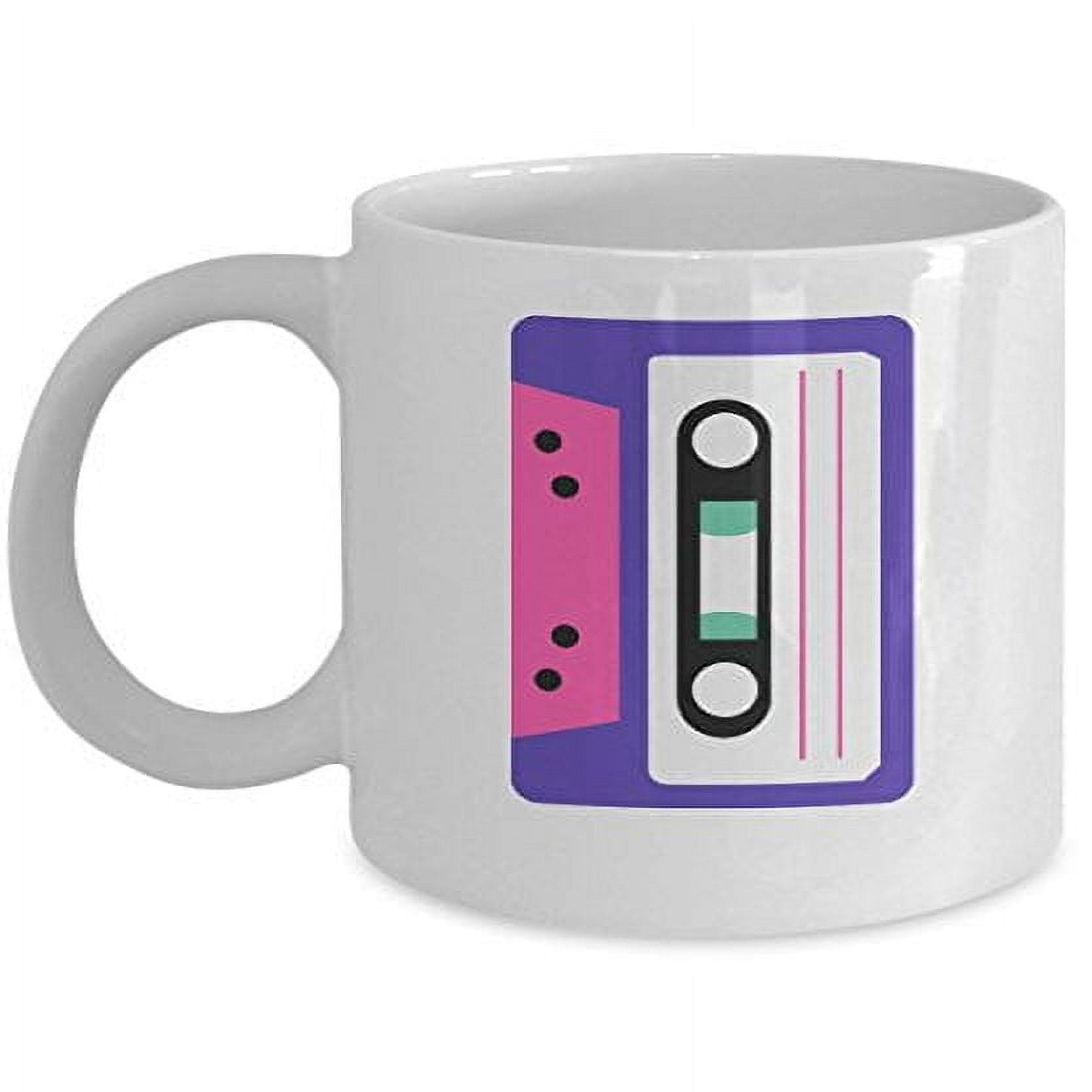 80s 11 oz Coffee Mug - Cassette Tapes White Ceramic Gift - Walmart.com
