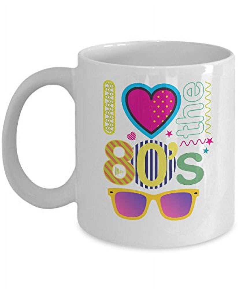 80s Coffee Mug - I Love The - Vintage Style Gifts -11 Oz Ceramic Cup ...