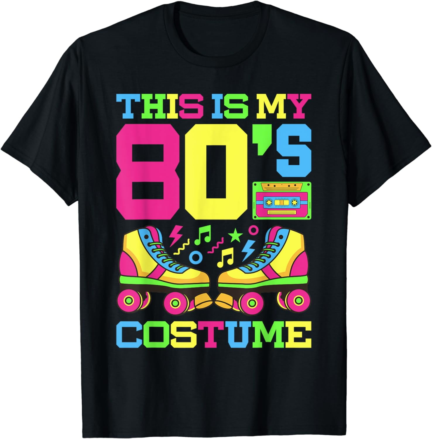 80s Costume 1980s Theme Party Eighties Styles Fashion Outfit Cotton T ...