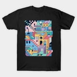 80s Escher Retro Geometric Impossible Optical Illusion Abstract Art ...