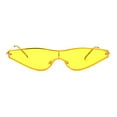80s Funky Triangle Narrow Shield Retro Sunglasses Gold Yellow - Walmart.com