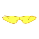 80s Funky Triangle Narrow Shield Retro Sunglasses Gold Yellow - Walmart.com