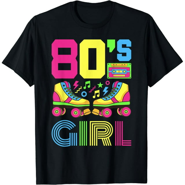 80s Girl 1980s Fashion Theme Party Outfit Eighties Costume T-Shirt ...