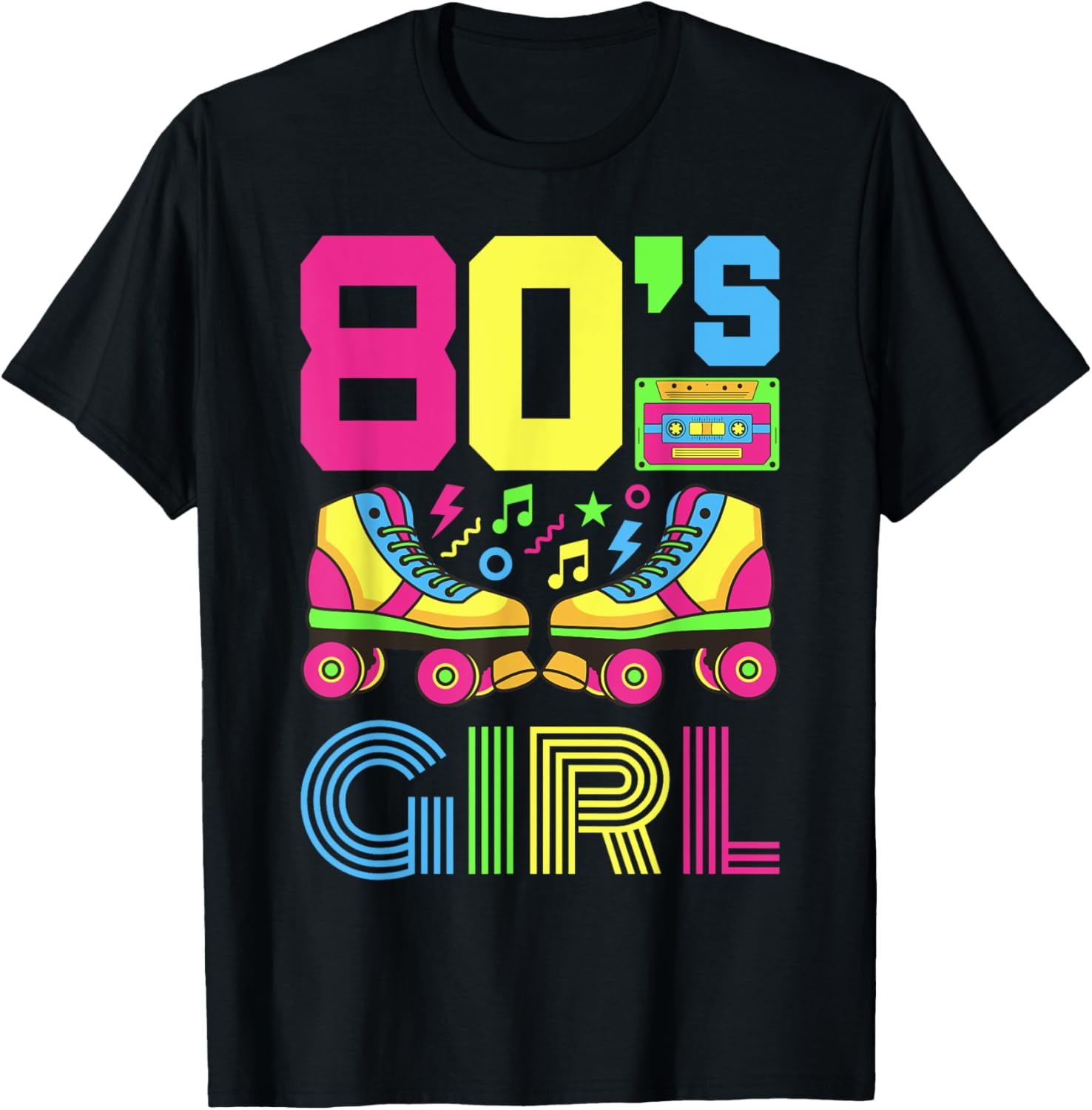 80s Girl 1980s Fashion Theme Party Outfit Eighties Costume T-Shirt ...
