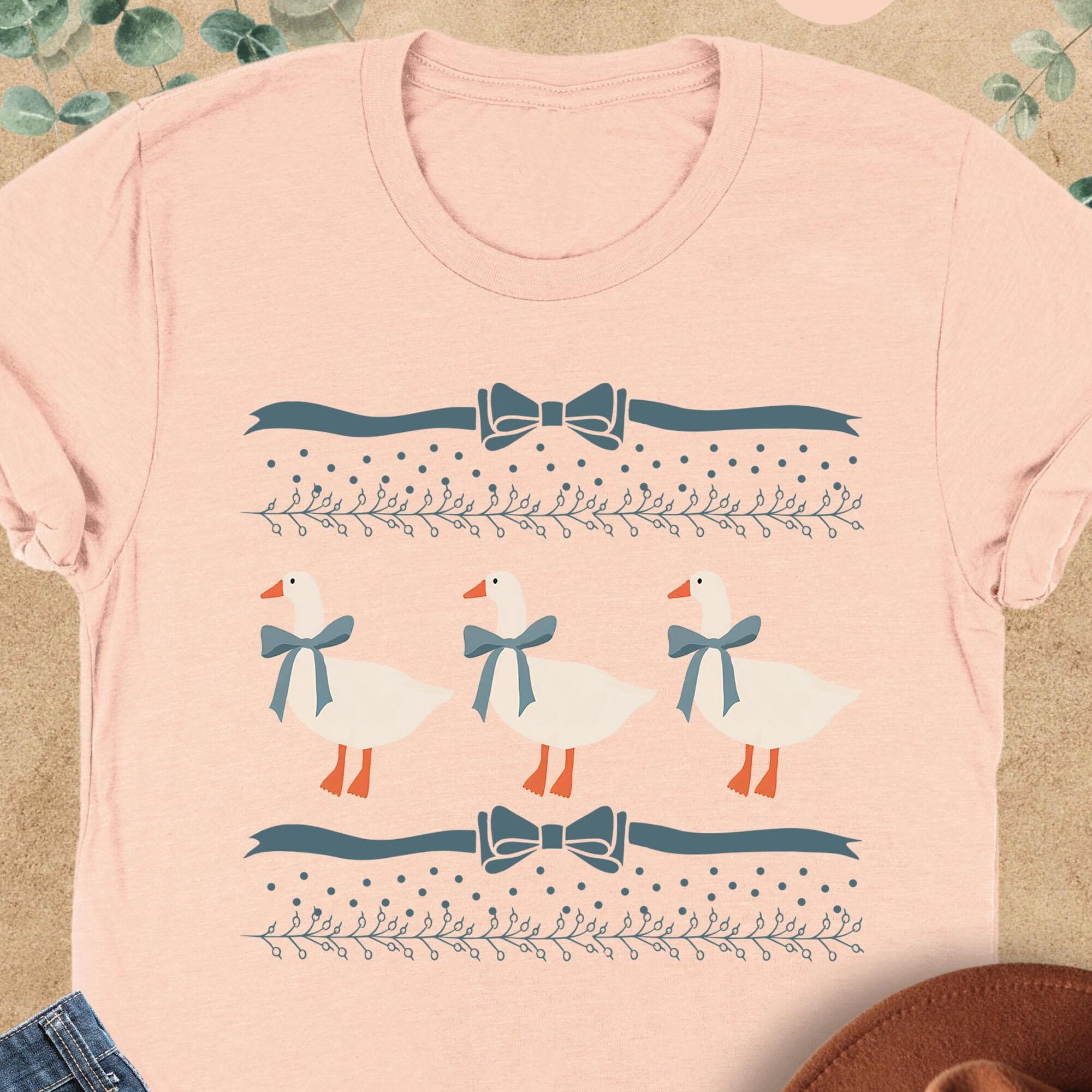 80s Goose Shirt Original 1980s Blue Ribbon Goose Shirt Coquette Goose ...