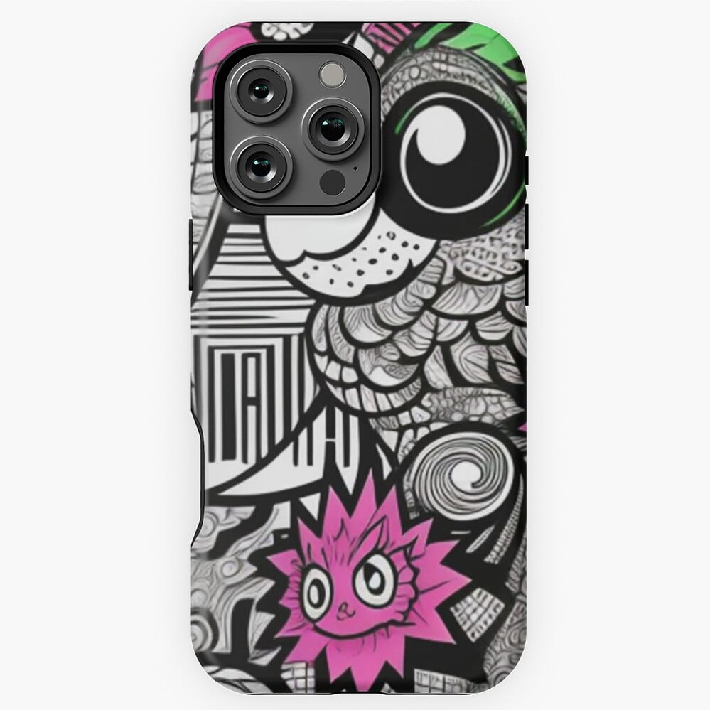 80s Graffiti Art Retro Street Monster Phone Case for iPhone 16 15 14 13 ...