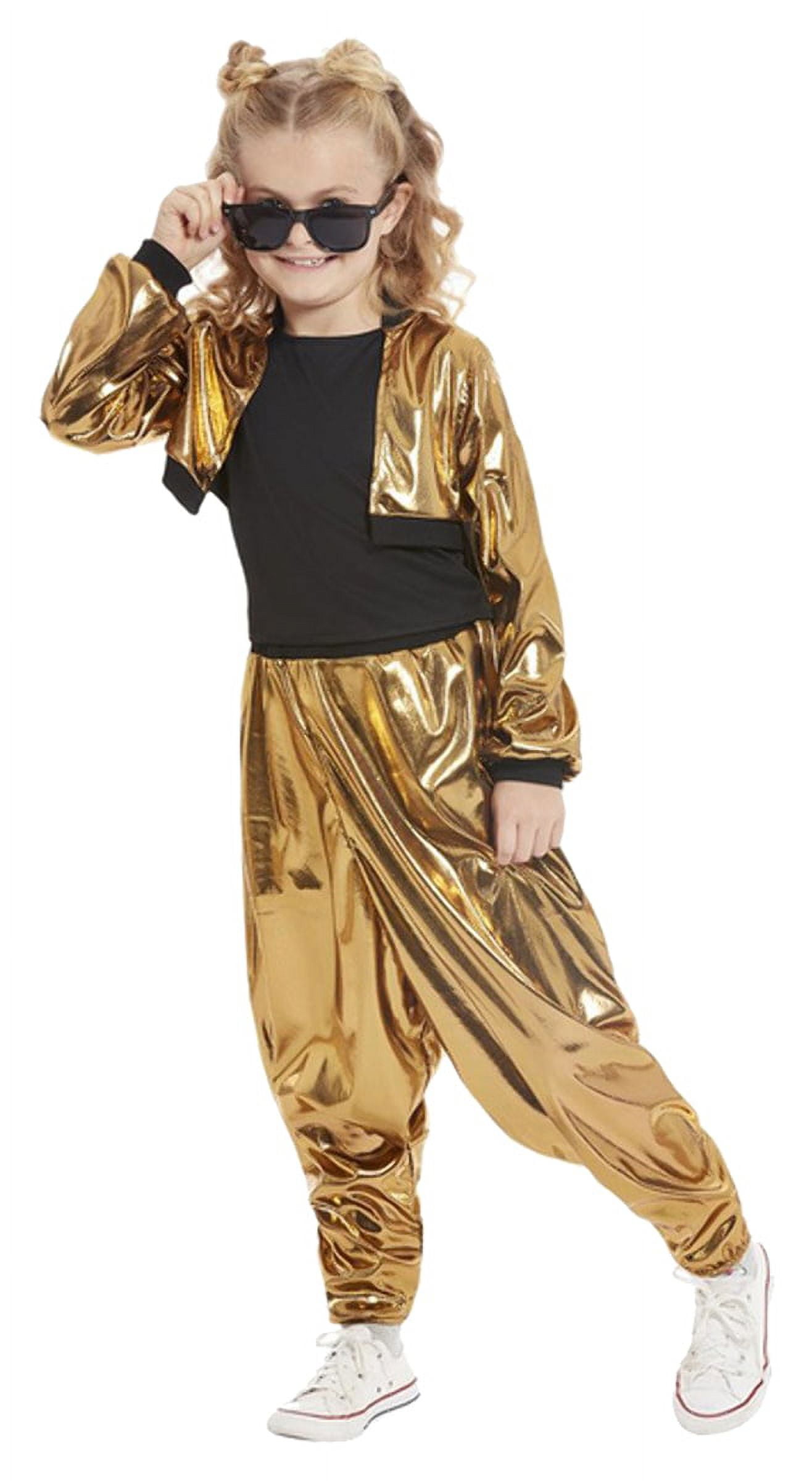 80s Hammertime Child Rapper Gold MC Hammer Costume - Walmart.com