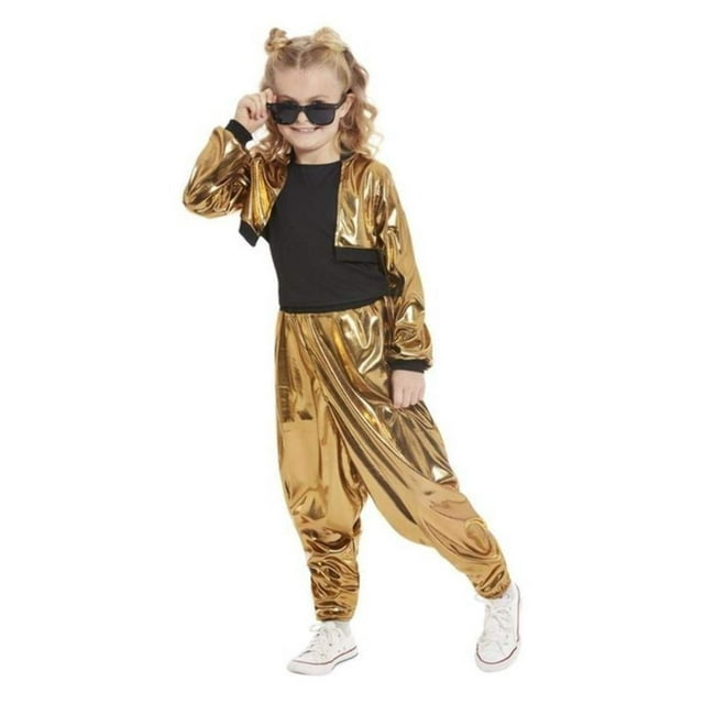 80s Hammertime Child Rapper Gold MC Hammer Costume - Walmart.com