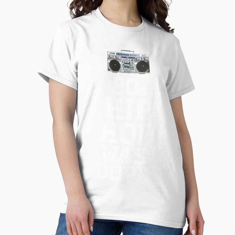80s Hip Hop Was Golden Age Striped Slogan Variant B Tee T-Shirt ...