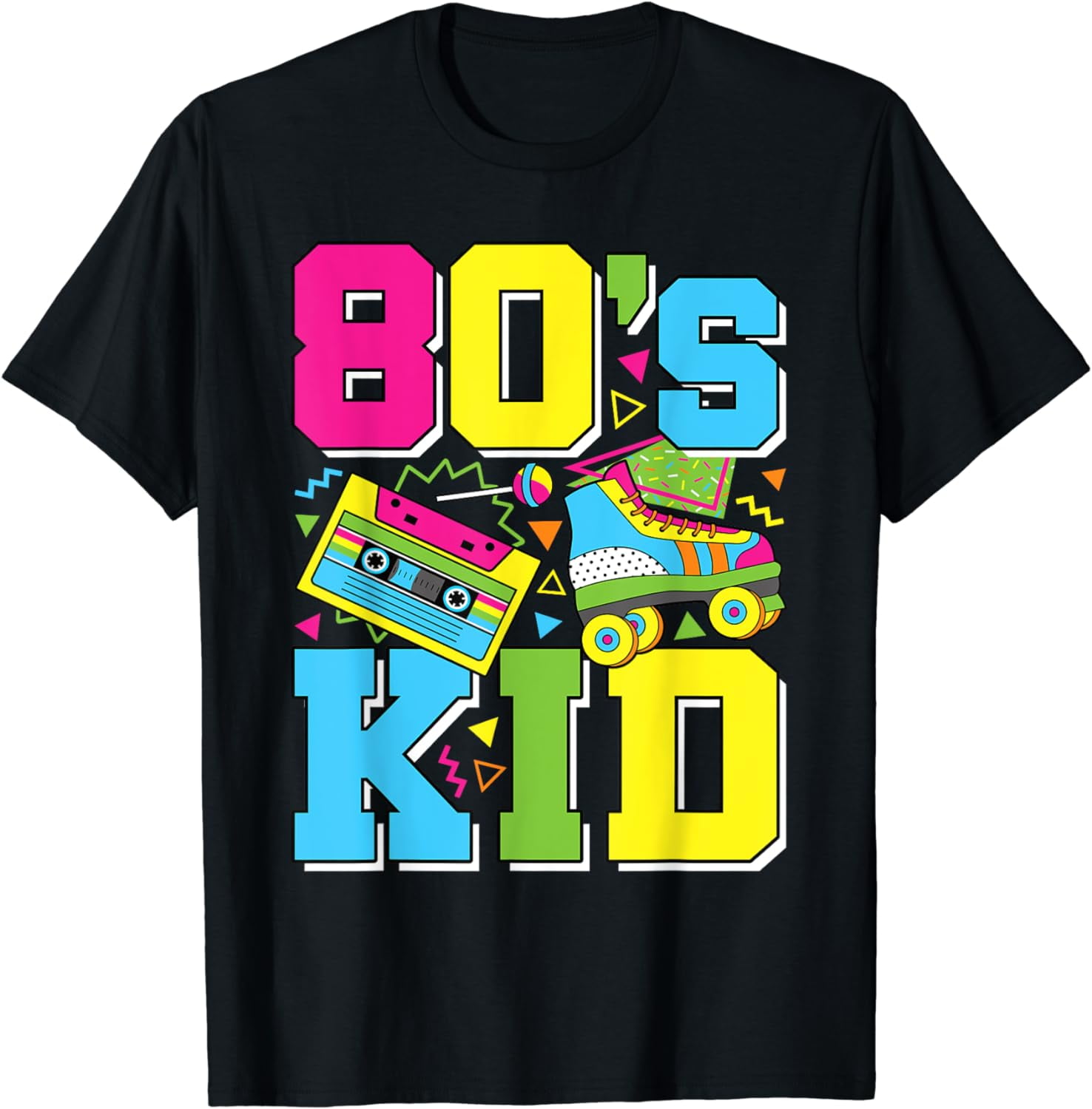 80s Kid 80s Theme Party Outfit 1980s Eighties Fashion T-Shirt - Walmart.com